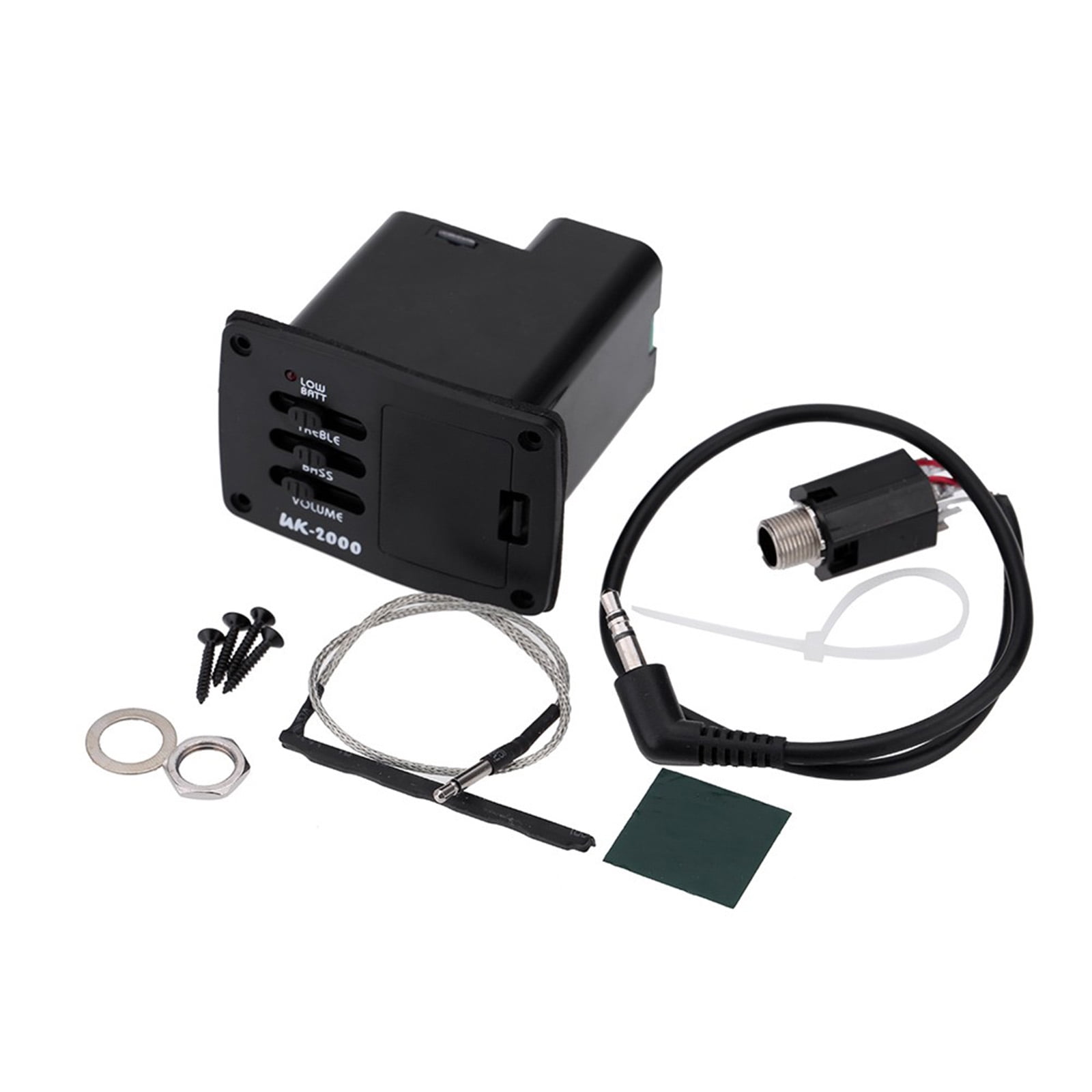 Ukulele Preamp Amplifier Tuner System 3 Band Piezo Pickup Guitar Volume ...