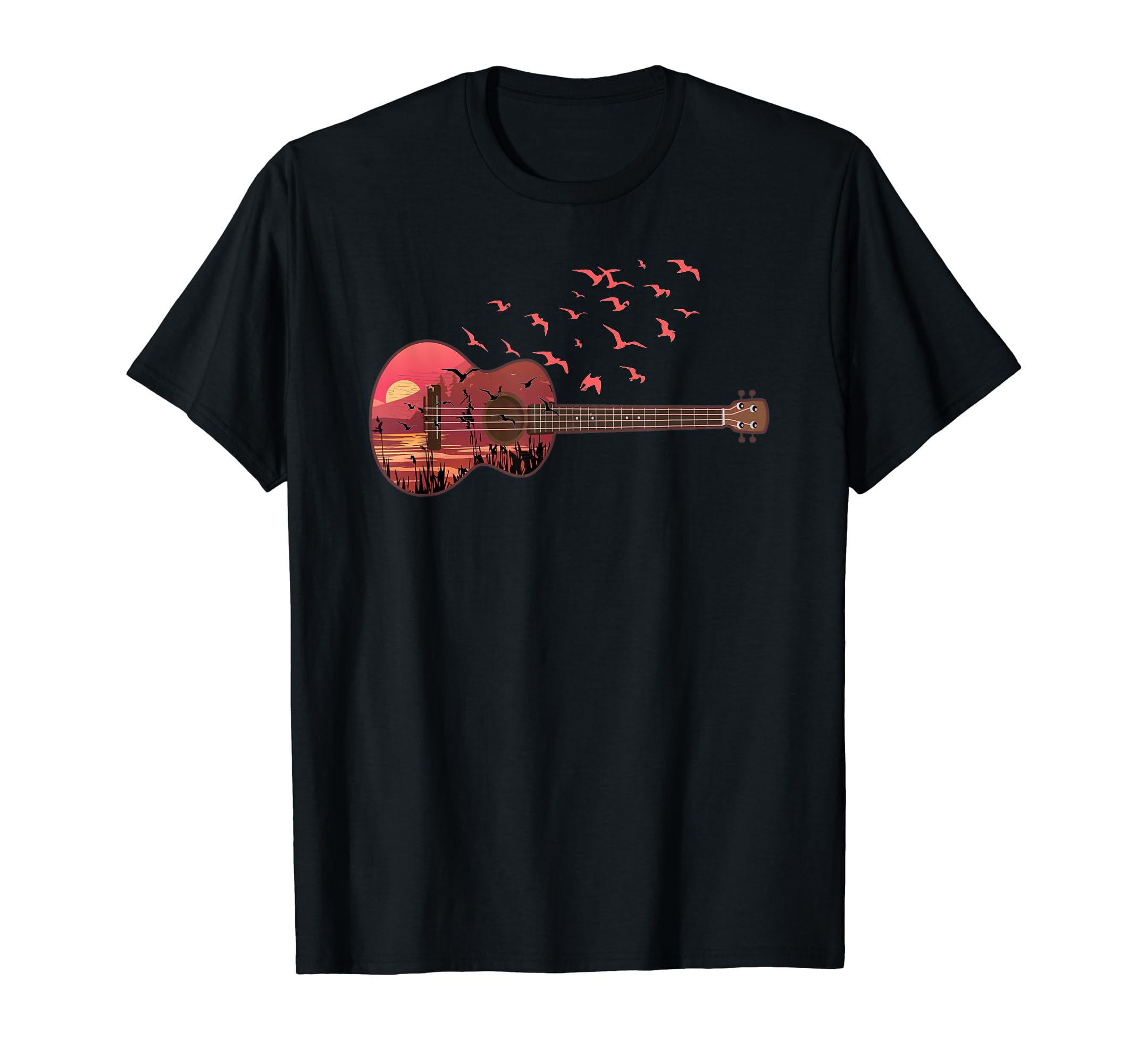 Ukulele Shirt Uke Scenic Sunshine Sunset Landscape - Walmart.com