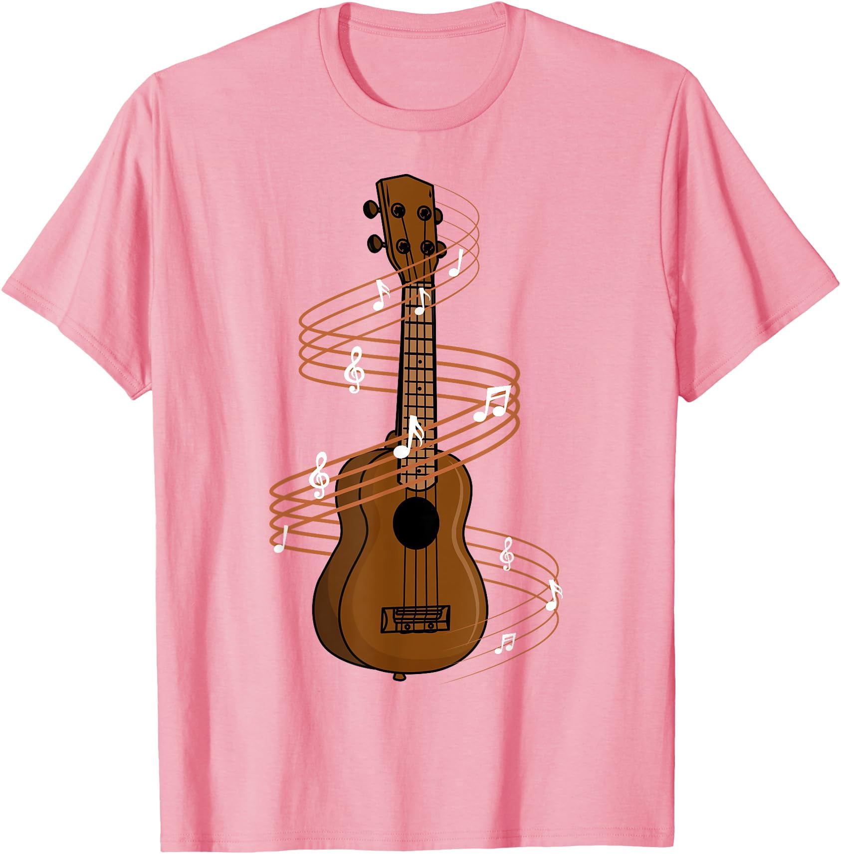 Ukulele Uke Music String Instrument Softstyle Unisex T-Shirt,Light Pink ...