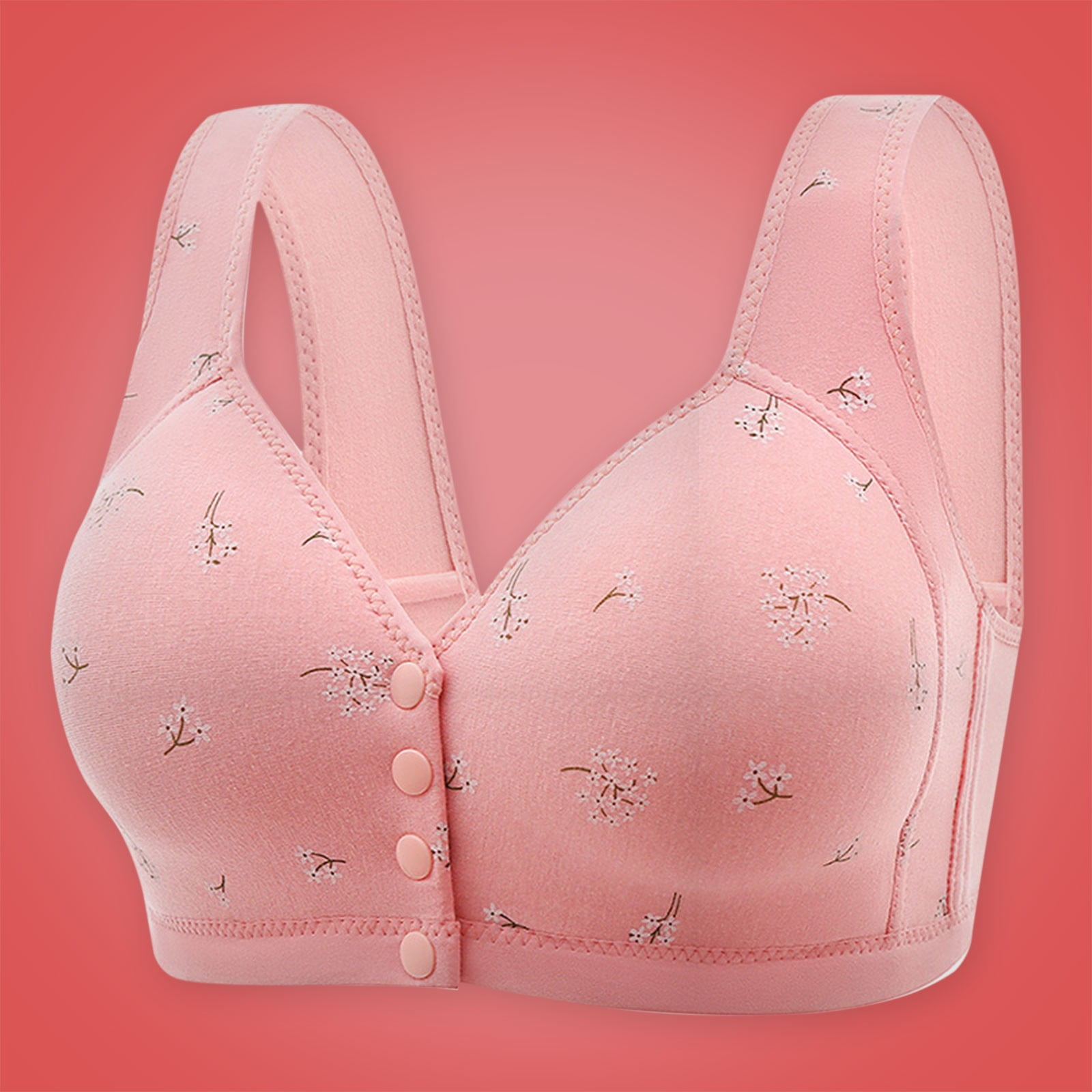 Ukumplol Daisy Bras for Older Women Front Closure Bras for Older Women ...