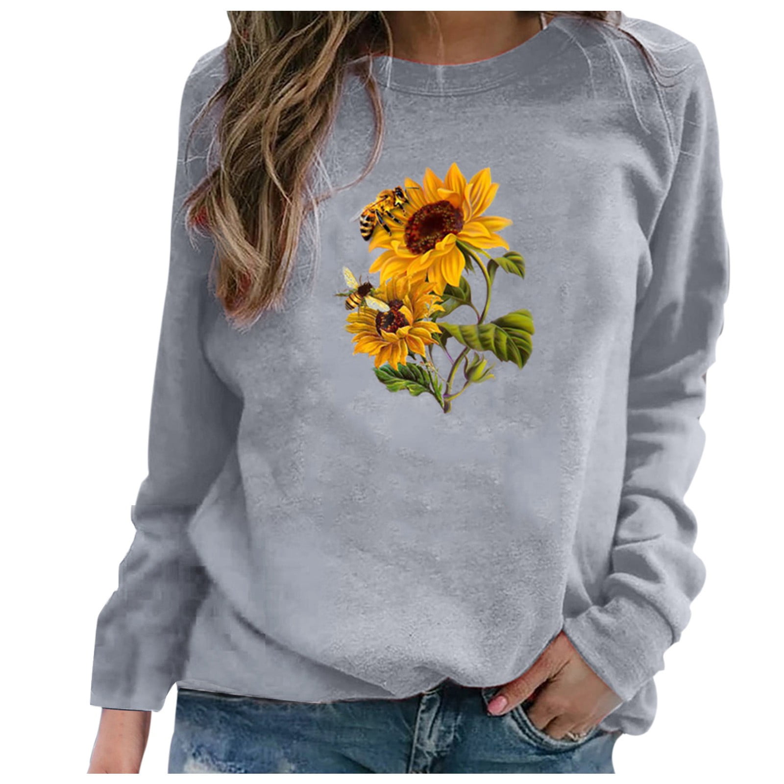 Ukumplol Graphic Tees for Women Long Sleeve Shirts for Women Women's ...