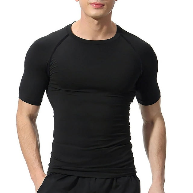 Ukumplol Workout Shirts for Men Compression Shirt Men Breathable Tights ...