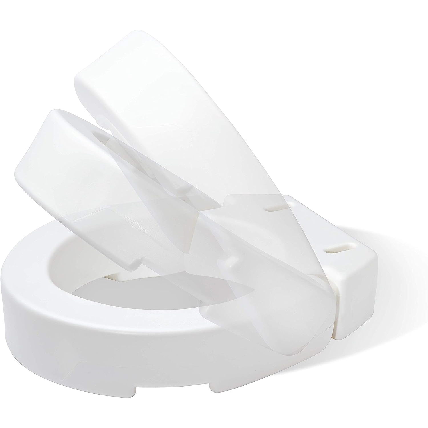 UlaREYoy Round Hinged Toilet Seat Riser, Adds 3.5 Inches of Height to ...