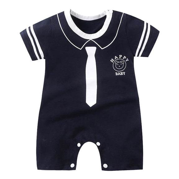 Baby Boys Romper Jumpsuit Zipper Short Sleeve Sleeper Pajamas, 12-18 ...
