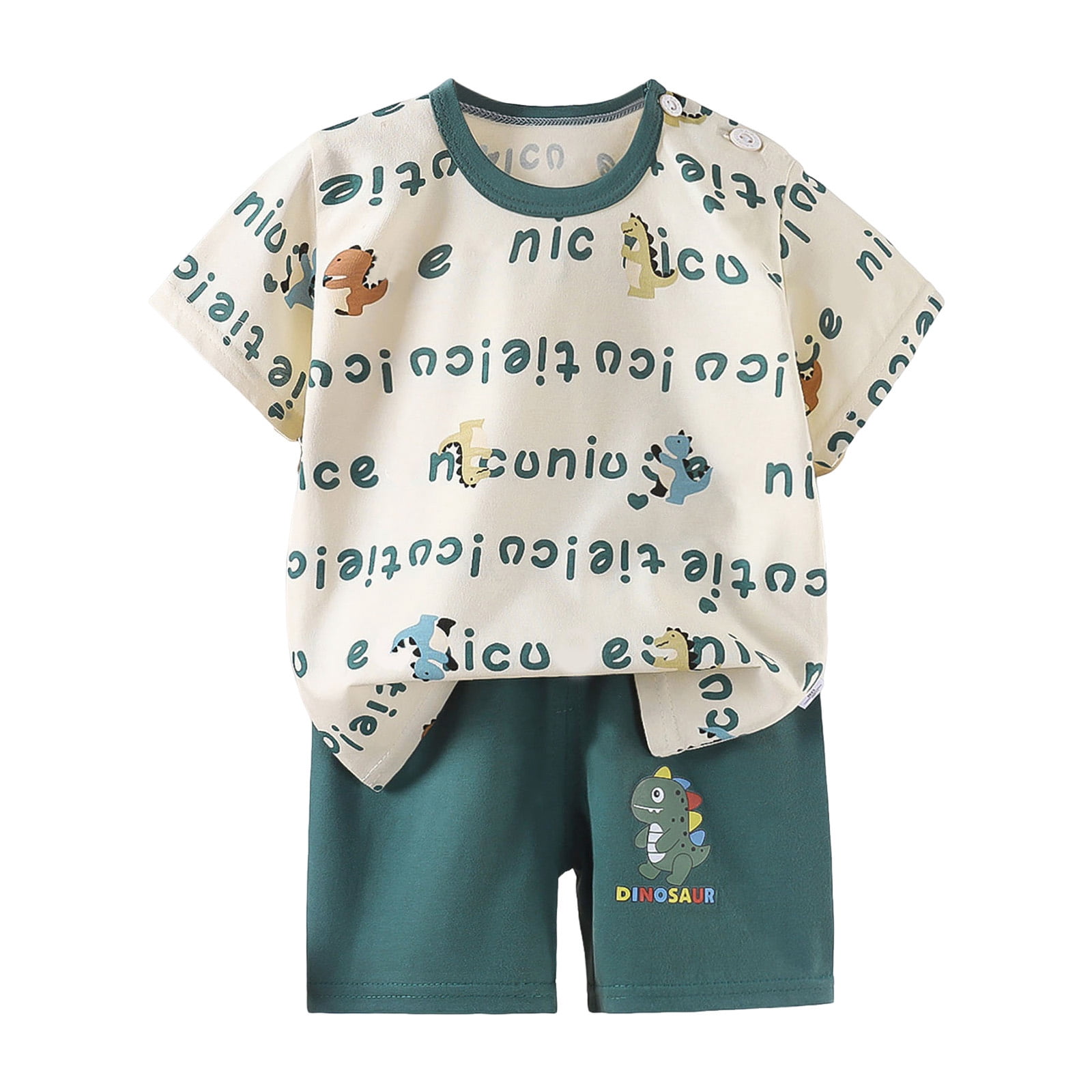 Ulanda Toddler Boy Clothes Kids Summer Cotton Outfits Short Sets Size 2 ...