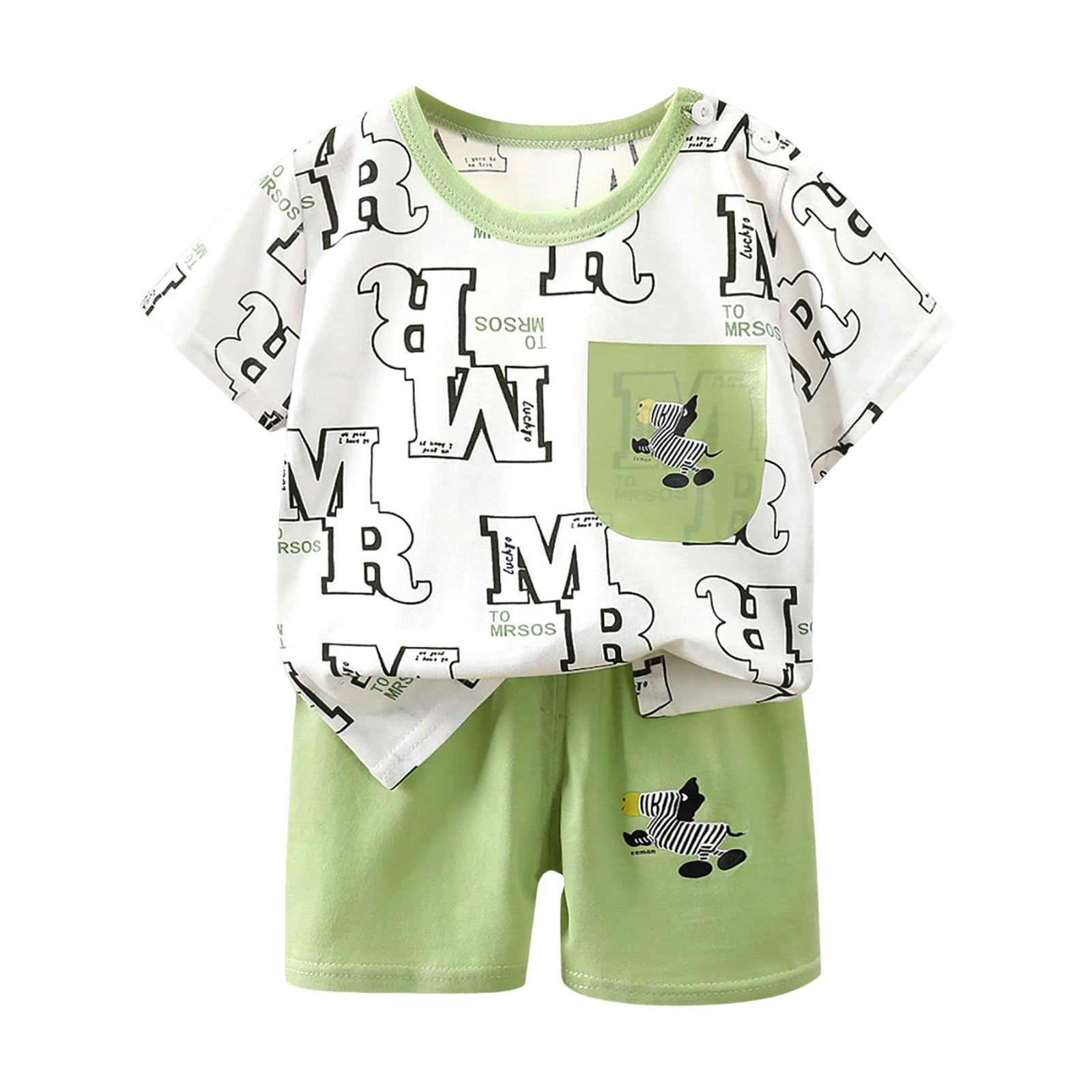 Ulanda Toddler Boy Clothes Kids Summer Cotton Outfits Short Sets Size 2 ...