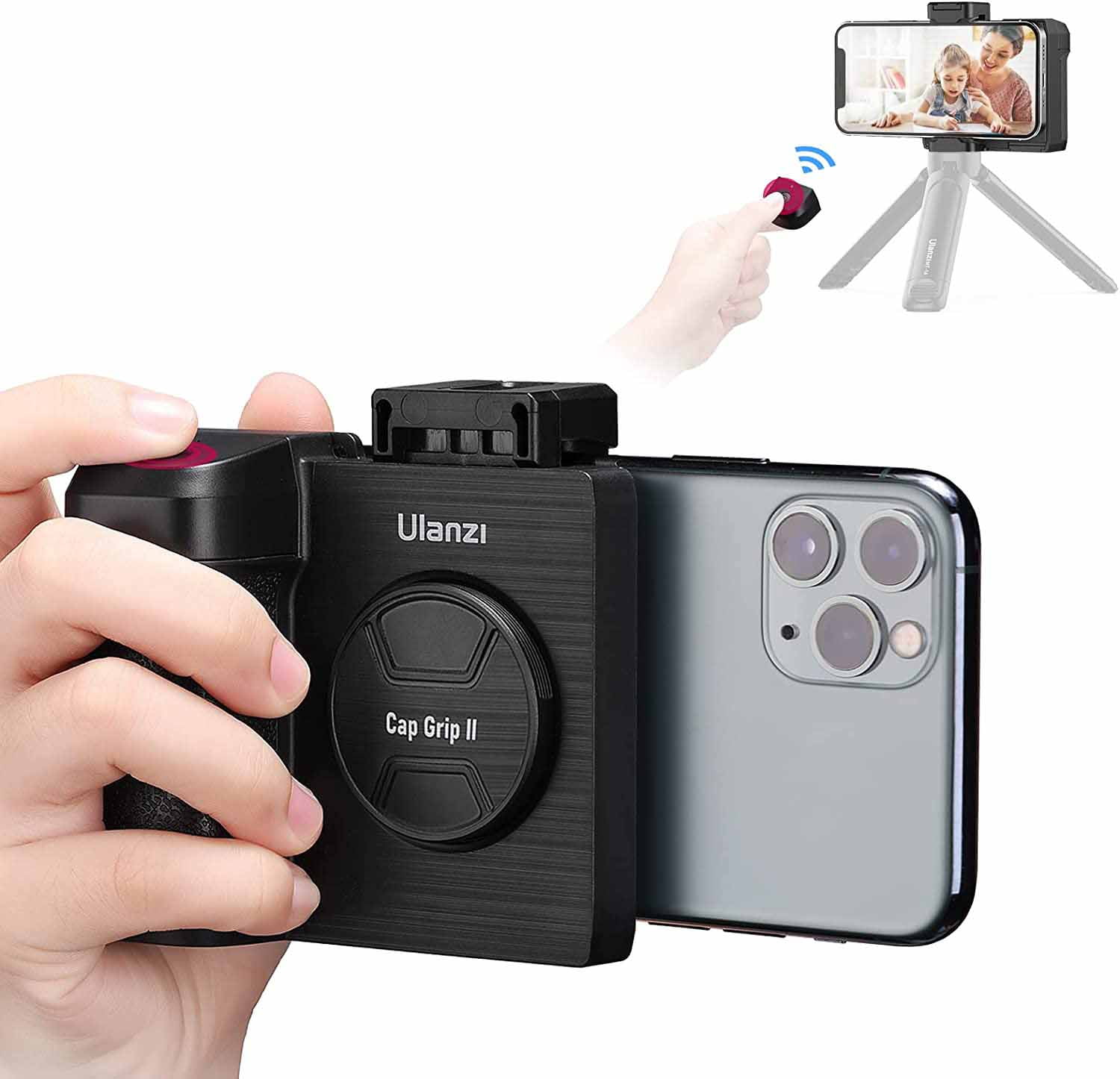 Ulanzi CapGrip II Handheld Selfie Booster Grip with Detachable Wireless ...