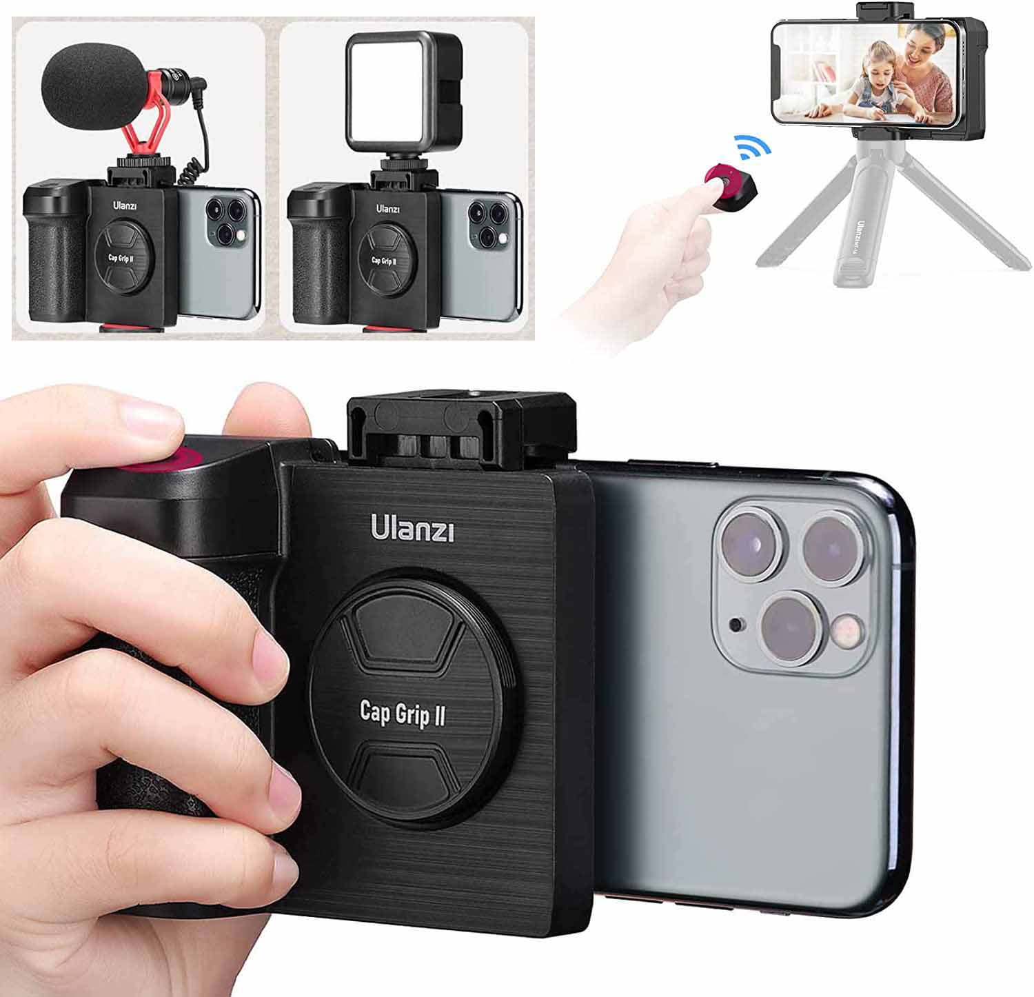 Ulanzi CapGrip II Smartphone Camera Grip Holder with Remote Control ...