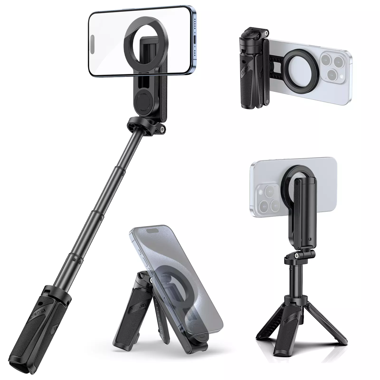 Ulanzi JJ03 3-in-1 Magnetic Tripod Selfie Stick with Remote Control for ...