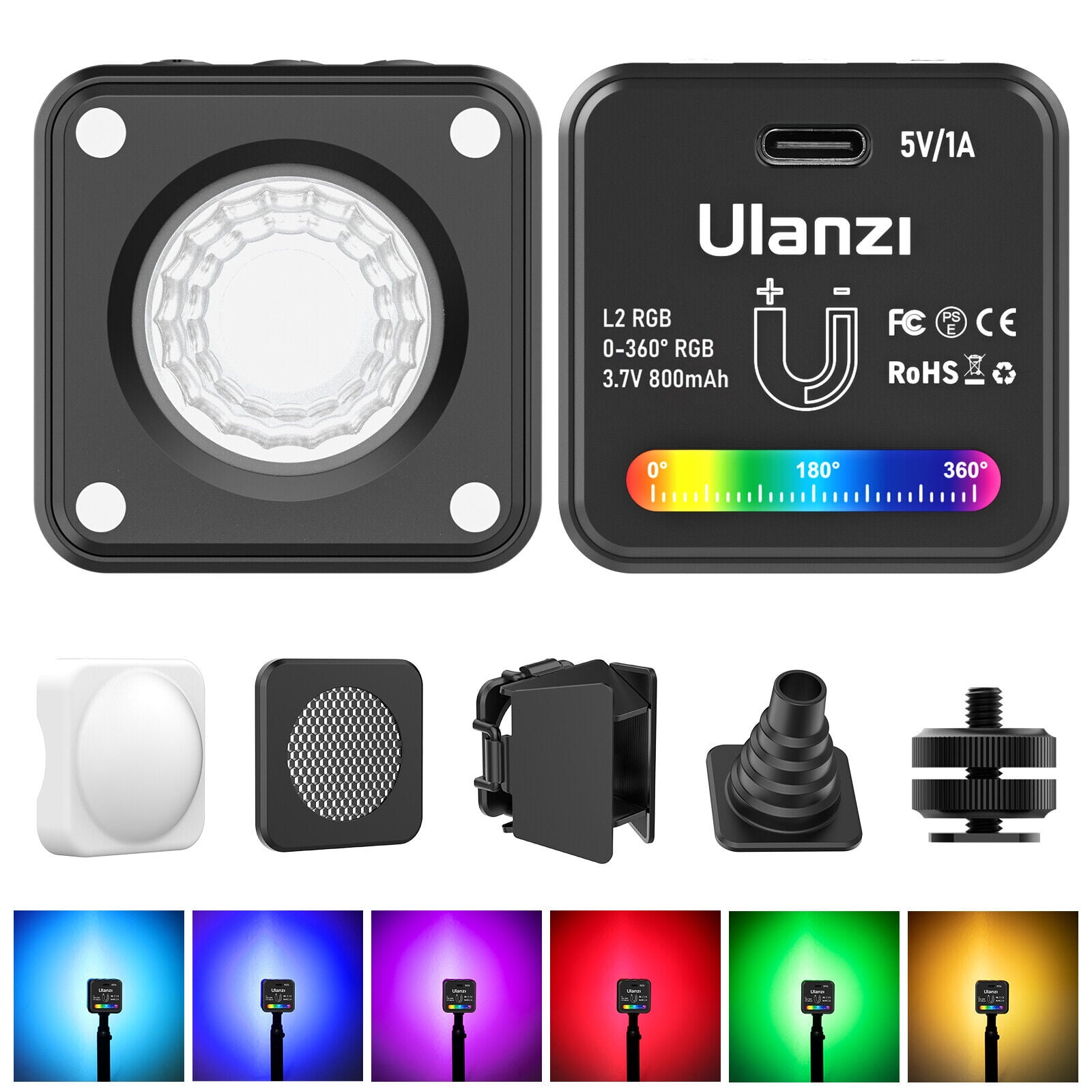 Ulanzi L2 COB RGB LED Video Light Fill Light Lamp Magnetic Super Mini ...