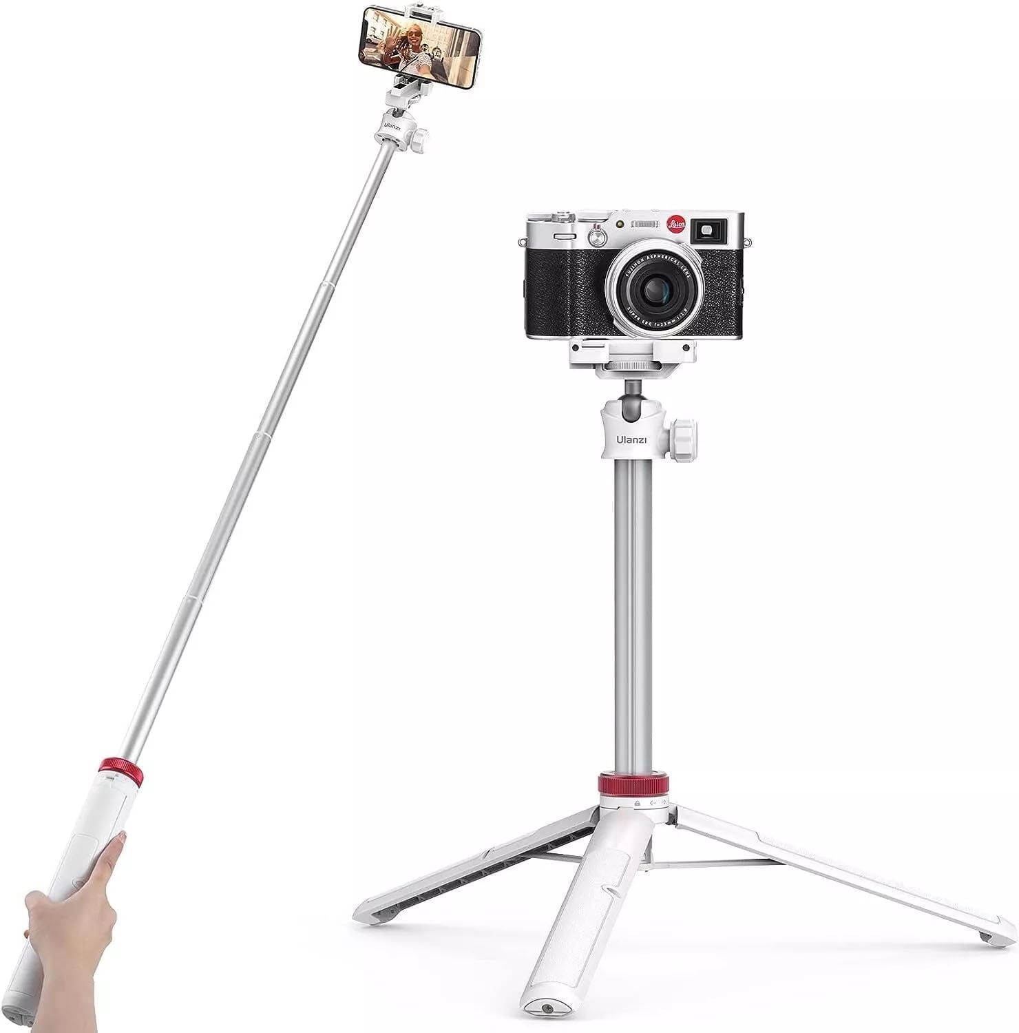 Ulanzi MT-44 Extendable Tripod 59" Selfie Stick Phone Vlog Tripod Stand ...