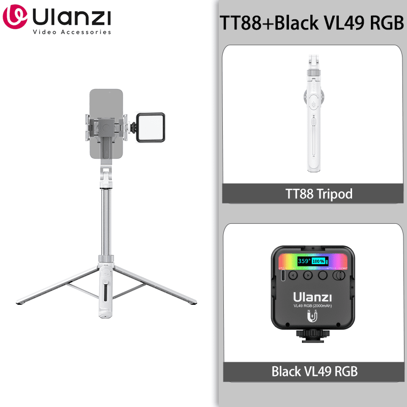 Ulanzi TT88 1.44M Overhead Selfie Stick Phone Tripod with Magnetic ...