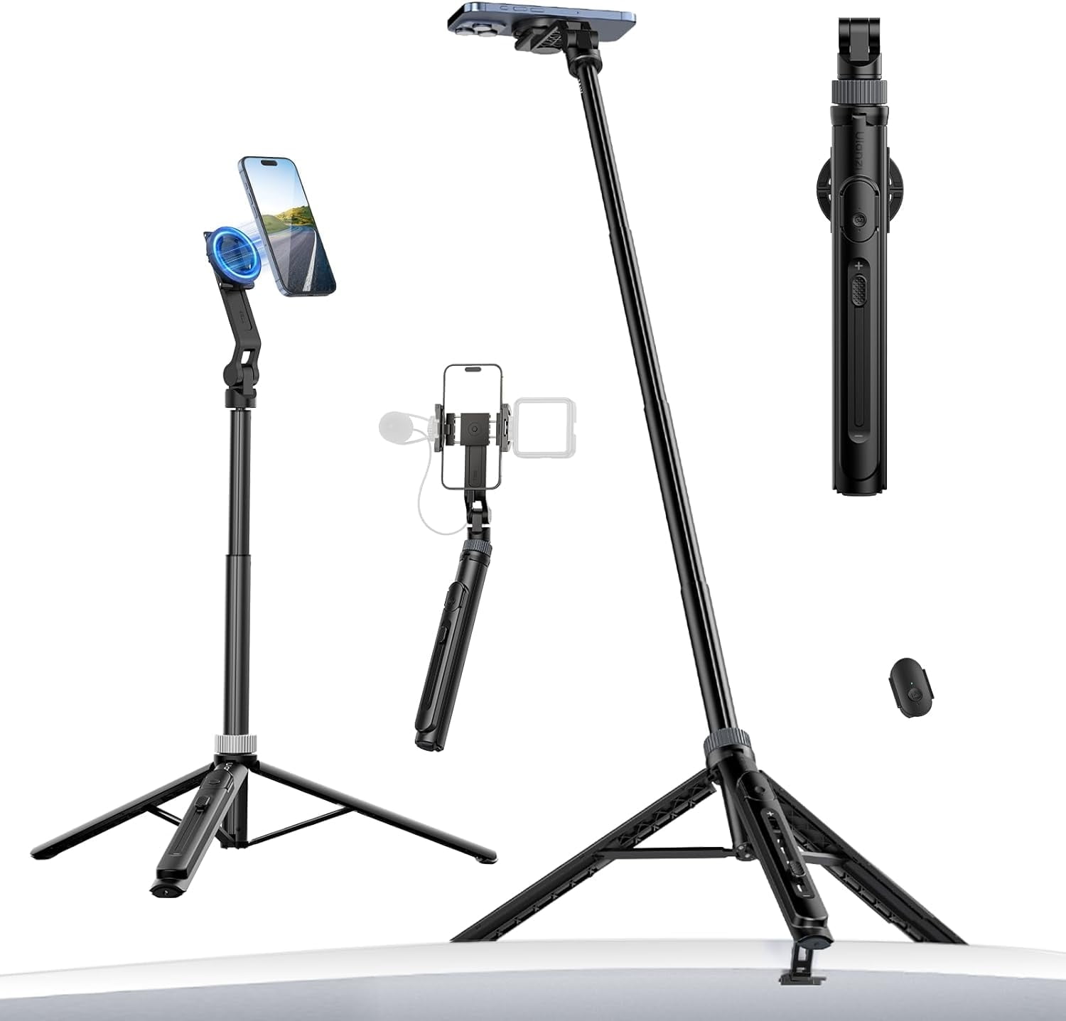 Ulanzi TT88 Magnetic Tripod 57" Extendable Selfie Stick With Remote,2 ...