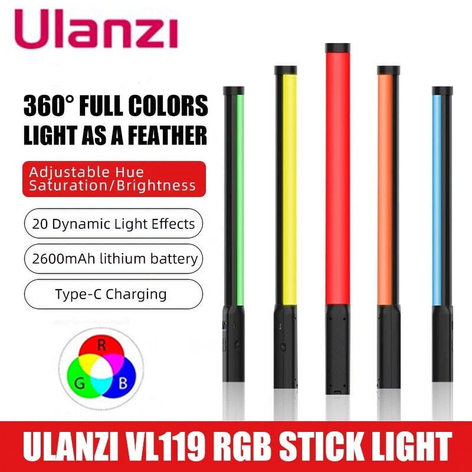 Ulanzi VL119RGB Portable RGB LED Video Photography Light Tube Lamp Fill ...