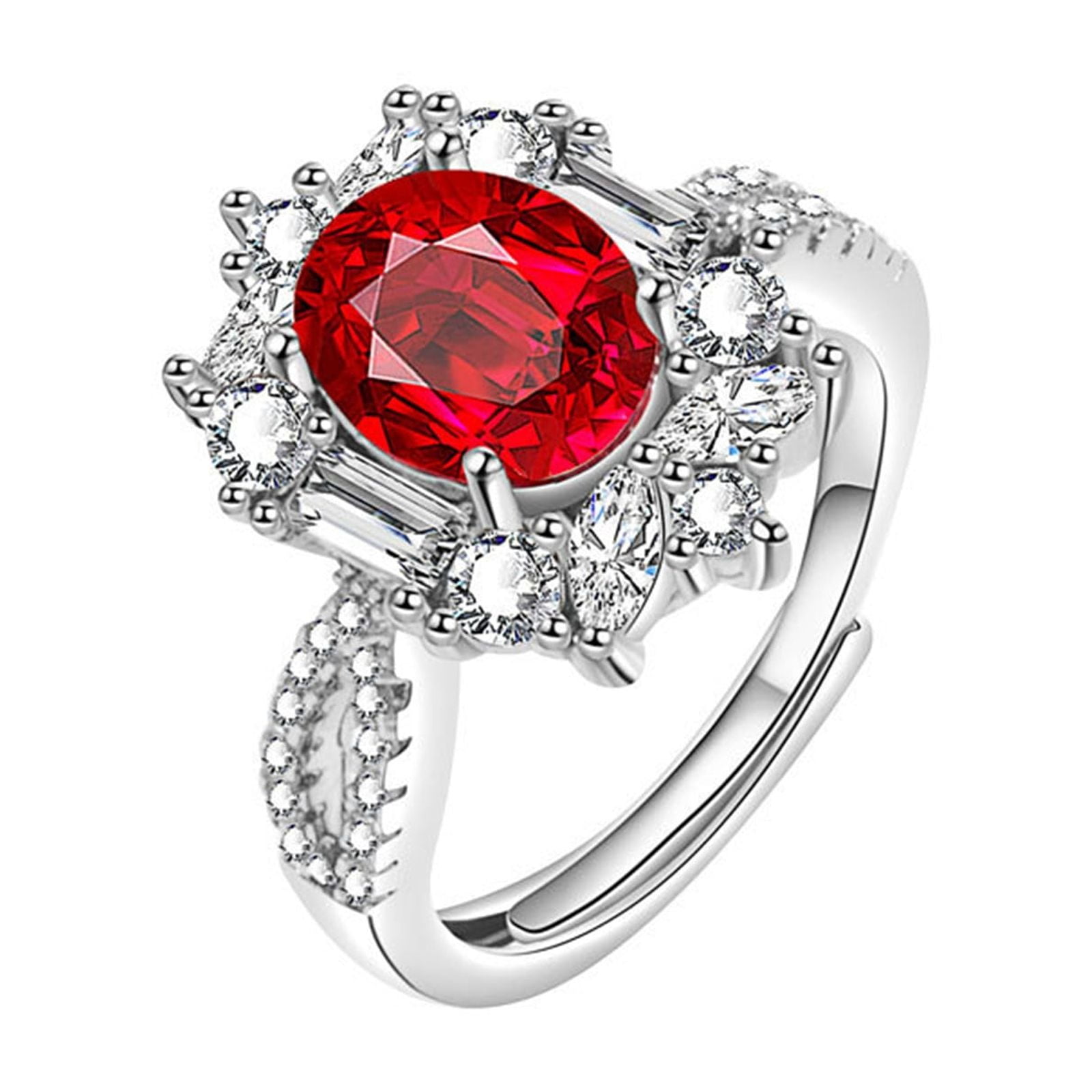 Ularma Funky Rings Ring Packs for Teens Imitation ring For Women Inlaid ...