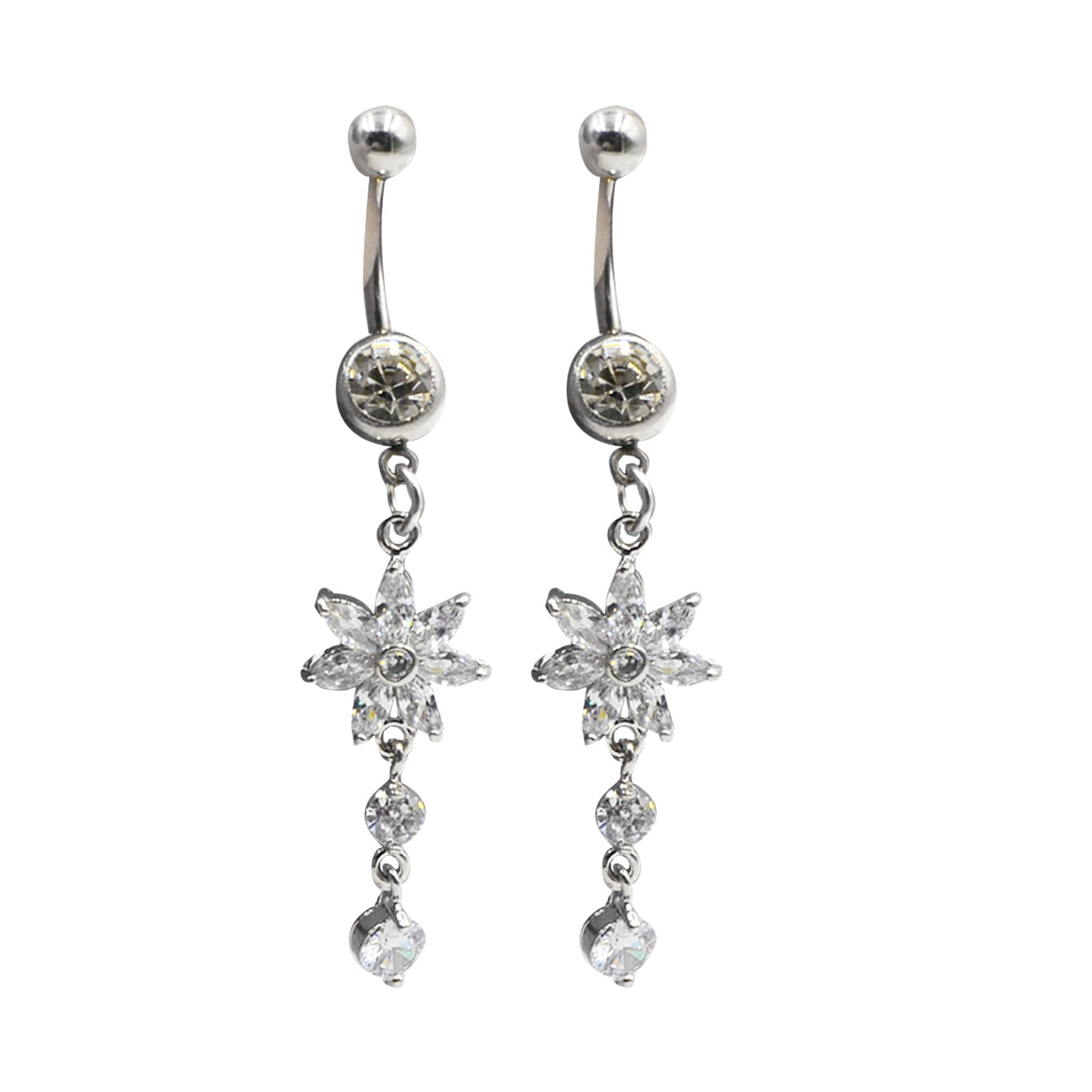 Ularma Made of Steel And Piercing Stainless Steel Zircon Navel Nail ...
