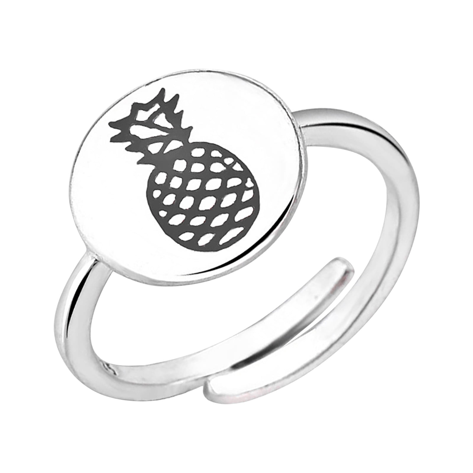 Ularma Preppy Ring Set Rings for Women Set Size 8-9 Fruit Pineapple ... Ularma Preppy Ring Set Rings for Women Set Size 8-9 Fruit Pineapple ...