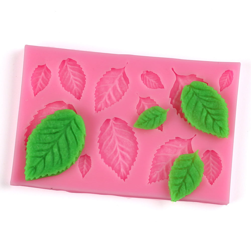 Ularma Rose Leaves Embellisment Silicone Fondant Mould Cake Chocolate ...