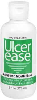 Ulcer Ease Anesthetic Mouth Rinse - 6 oz HSA/FSA Eligible - Walmart.com