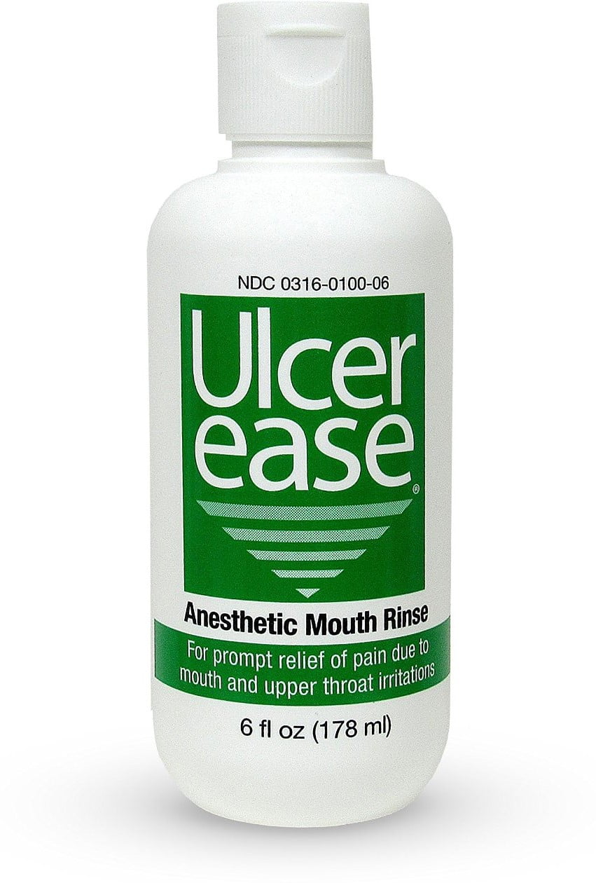 Ulcer Ease Anesthetic Mouth Rinse - 6 oz - Walmart.com