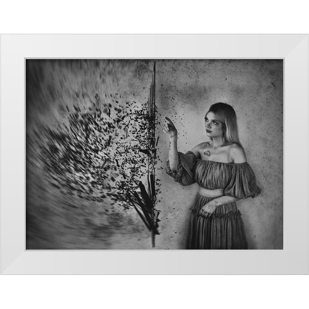 Ulfig Arps, Sandra 32x25 White Modern Wood Framed Museum Art Print ...