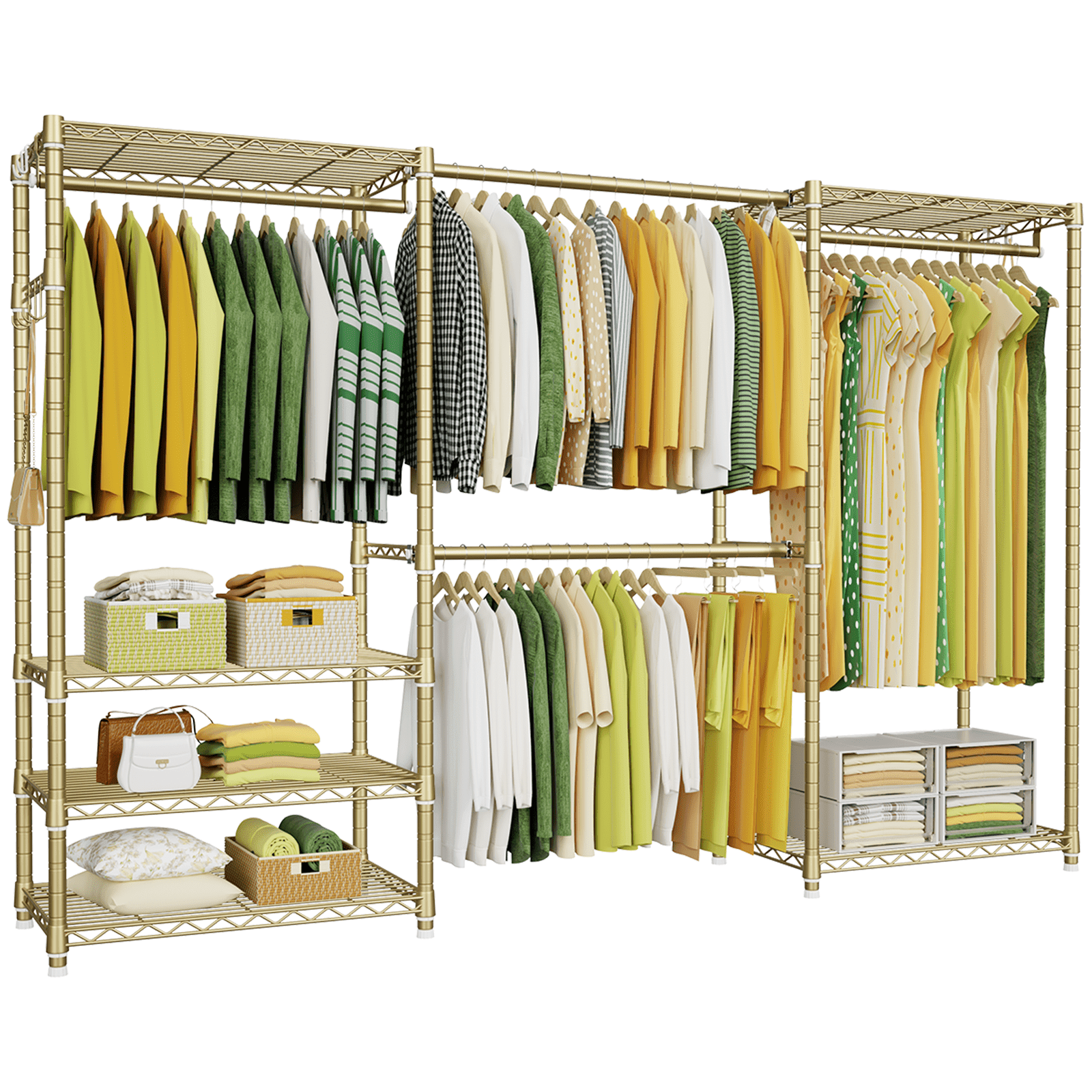 Ulif E1 Heavy Duty Closet Garment Rack, Adjustable Metal Freestanding ...