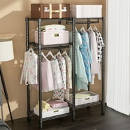 Clothes Rack, 2 Tier Heavy Duty Garment Rack with Storage Shelf, 40"L x ...