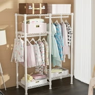 Ulif E4 Wire Garment Rack, Metal Freestanding Closet Organizer and ...