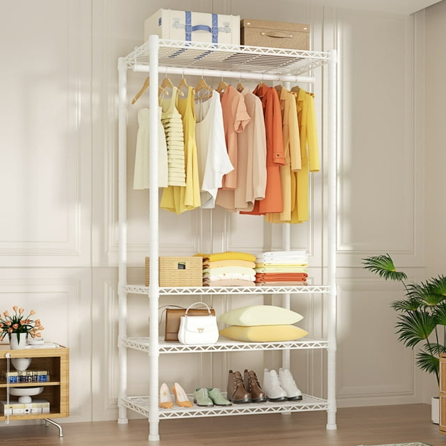 Ulif H2 Heavy Duty Clothes Rack, 4 Tiers Garment Rack for Hanging ...