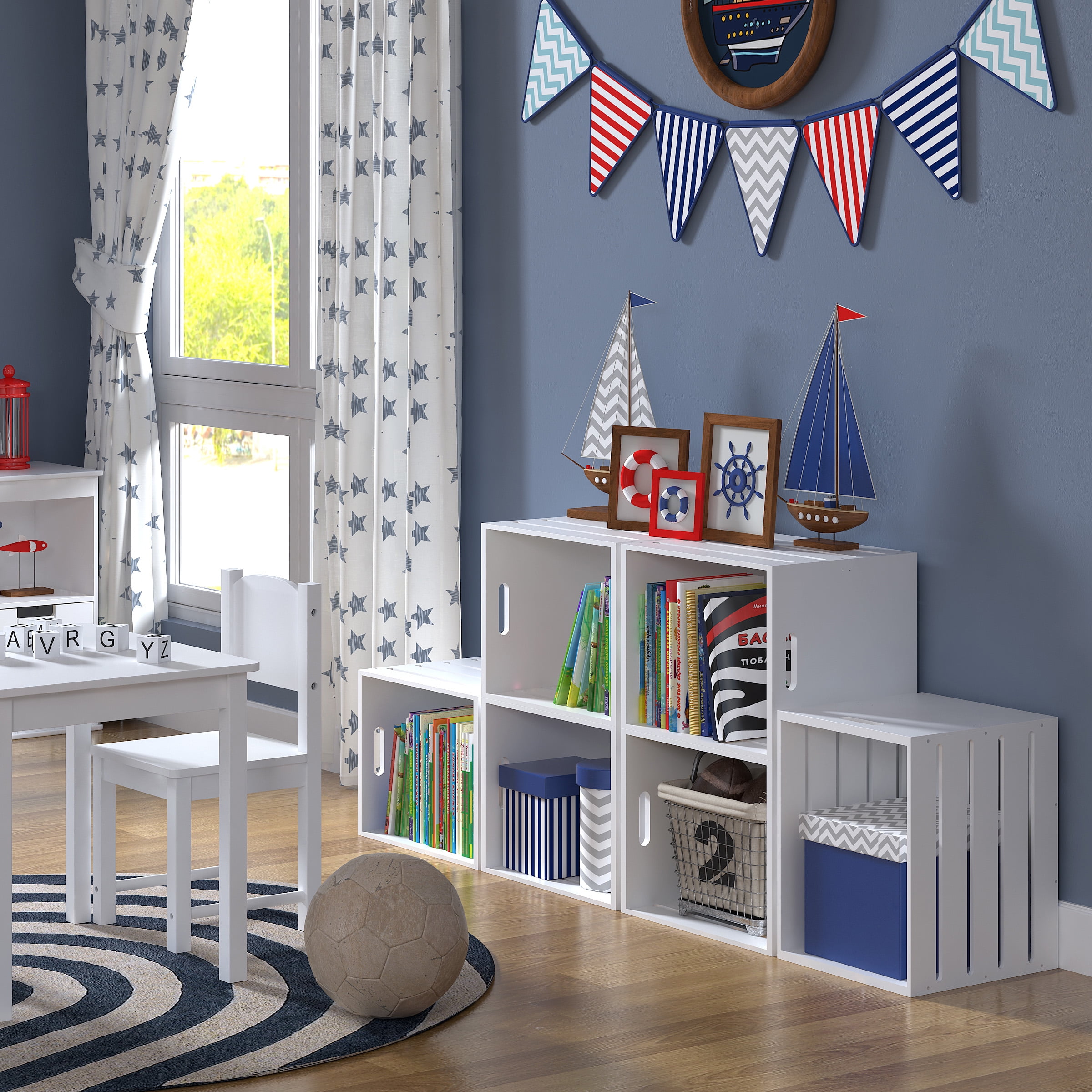 Ulifance Adjustable Bookcase 4 Cube Open Shelf Bookshelf for Home ...