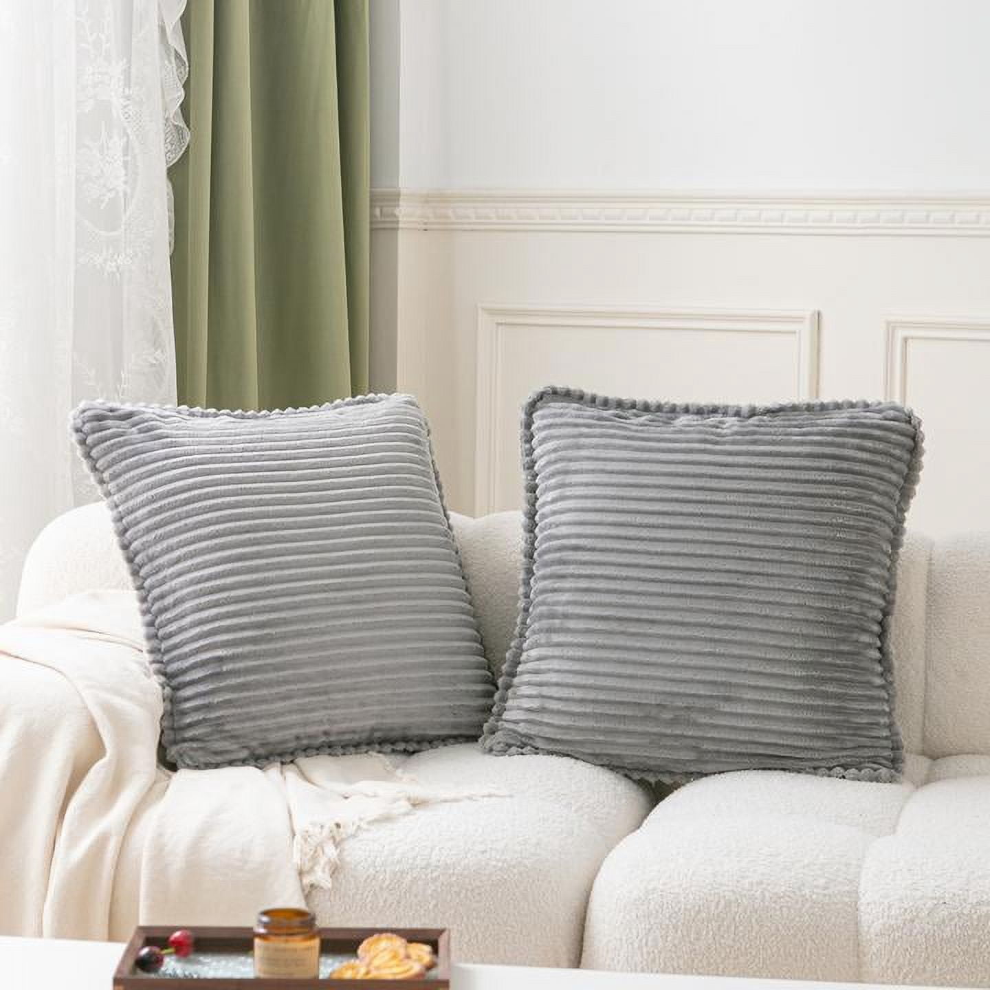 UlikTree Velvet Throw Pillow Covers 2 Pack - Soft Cushion Cover for ...