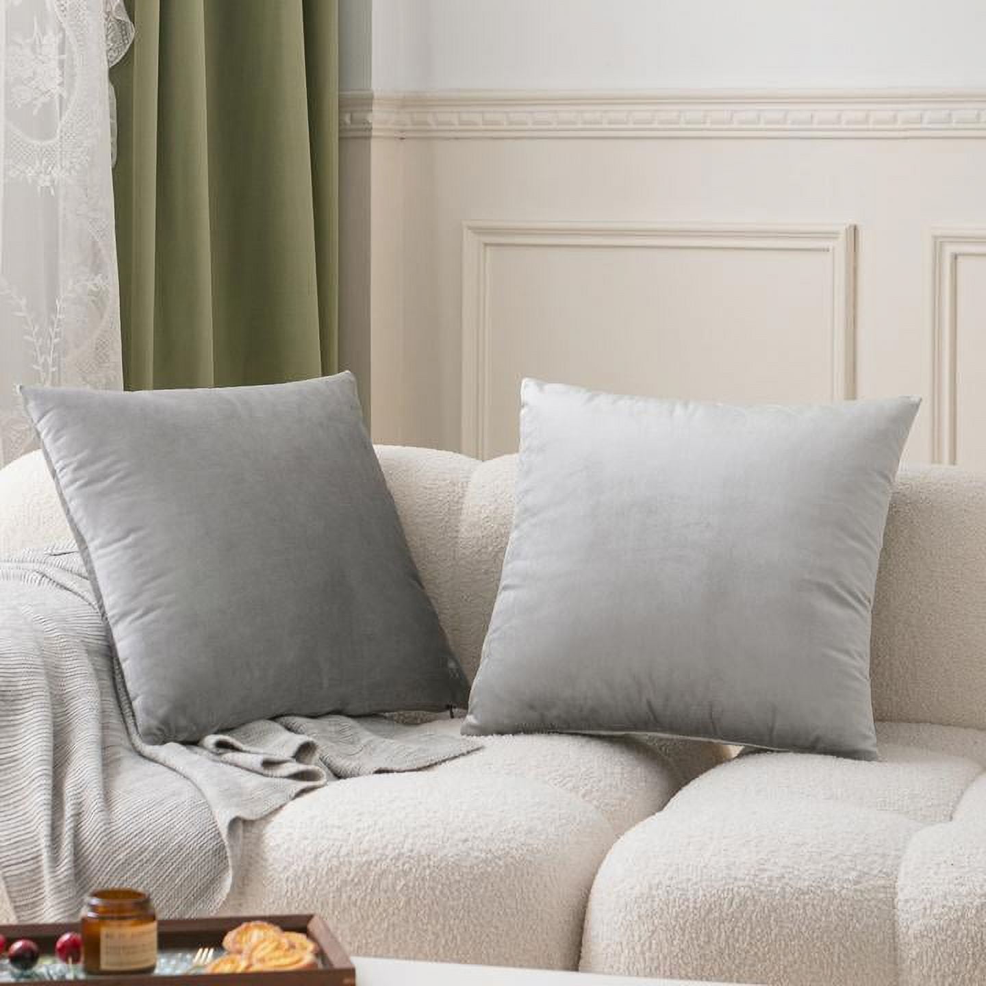 UlikTree Velvet Throw Pillow Covers 2 Pack - Soft Cushion Cover for ...