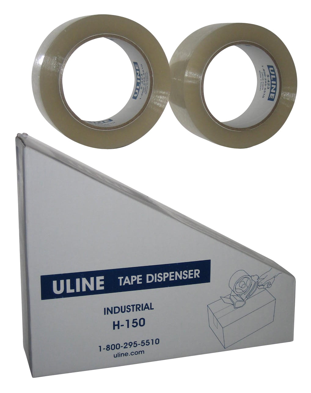 Uline Industrial Side Loader Tape Dispenser H-150 w/ Two Rolls of Tape ...