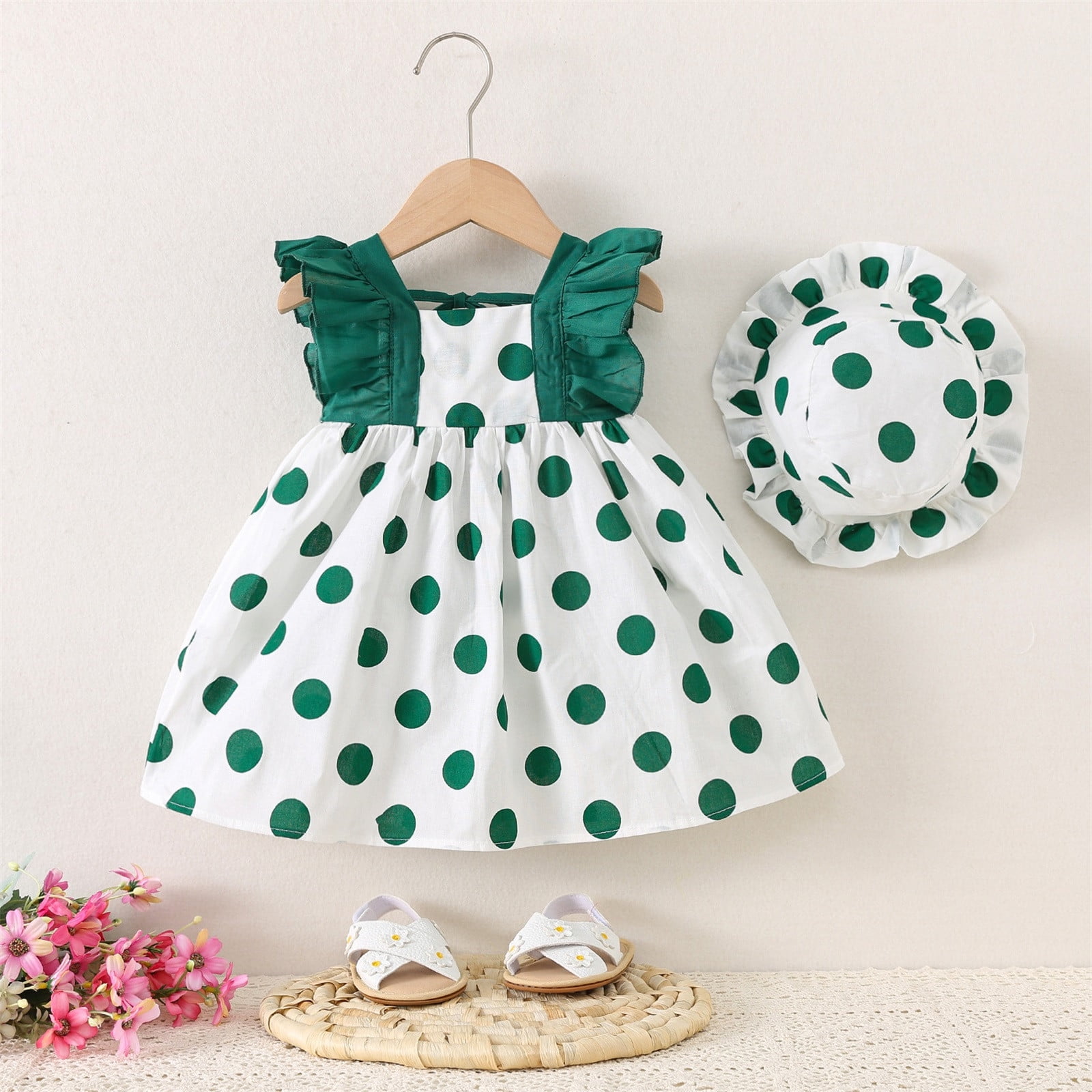 Ulitacool Baby Girl Dress 6-12 Months Tutu Dress Summer Sleeveless ...