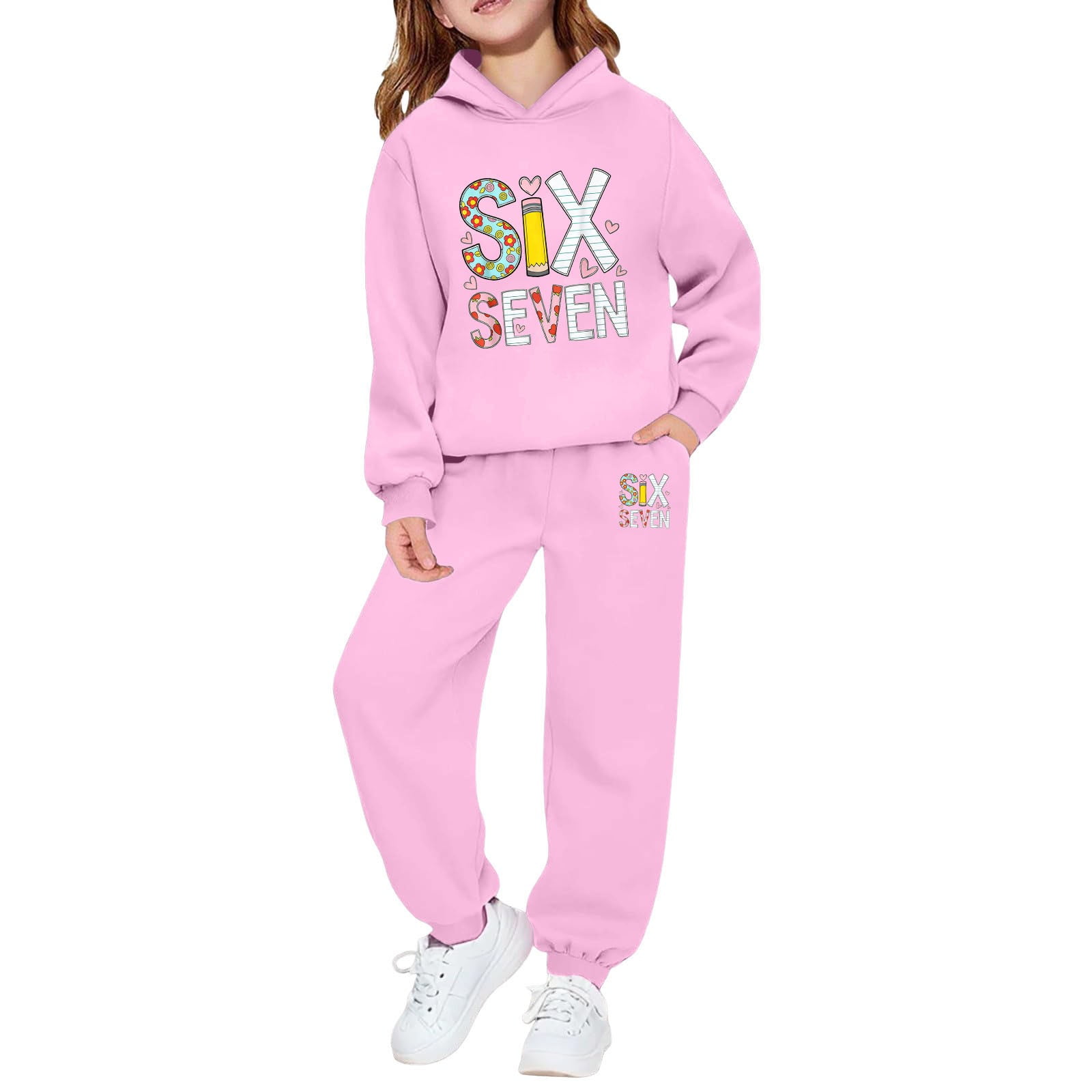 Ulitacool Boy Outfits Long Sleeve Graphic Print Hooded Sweatshirt And ...