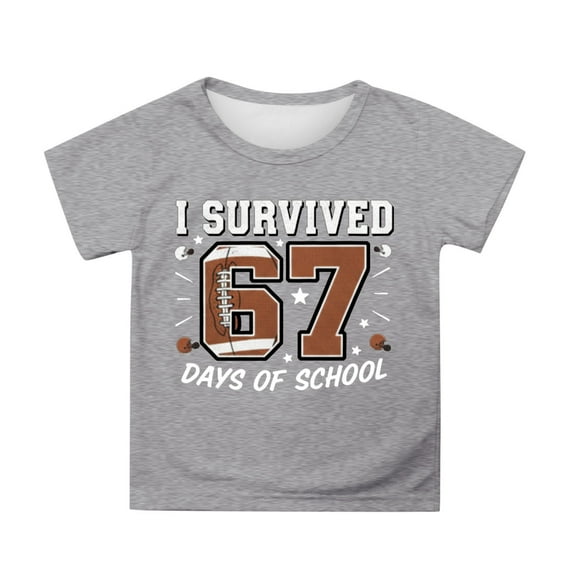 Ulitacool Boy Tops Round Neck Blouse Short Sleeve Tee Back To School ...