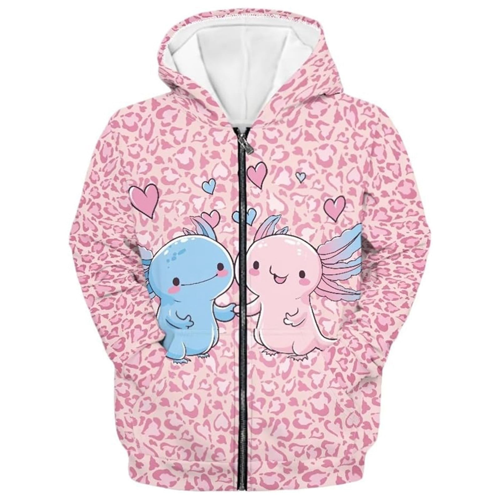 Ulitacool Boys Sweatshirt Long Sleeve Zipper Cartoon Graphic Hooded ...