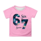 Ulitacool Boys Tops Short Sleeve Blouse Crewneck Tee Number Print T ...