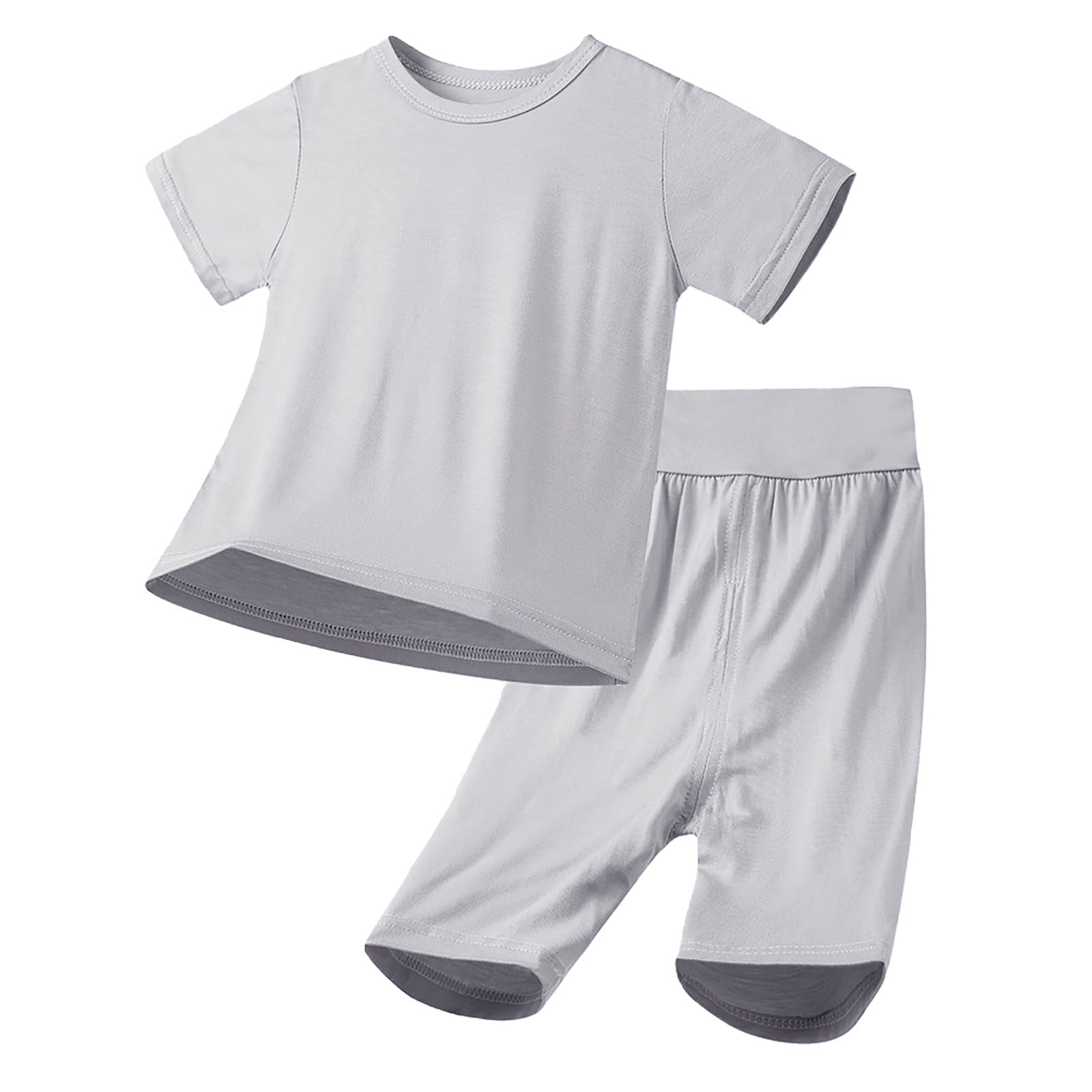 Ulitacool Boys Winter Outfits 2Pcs Short Sleeve Shirt Pants Pajamas ...