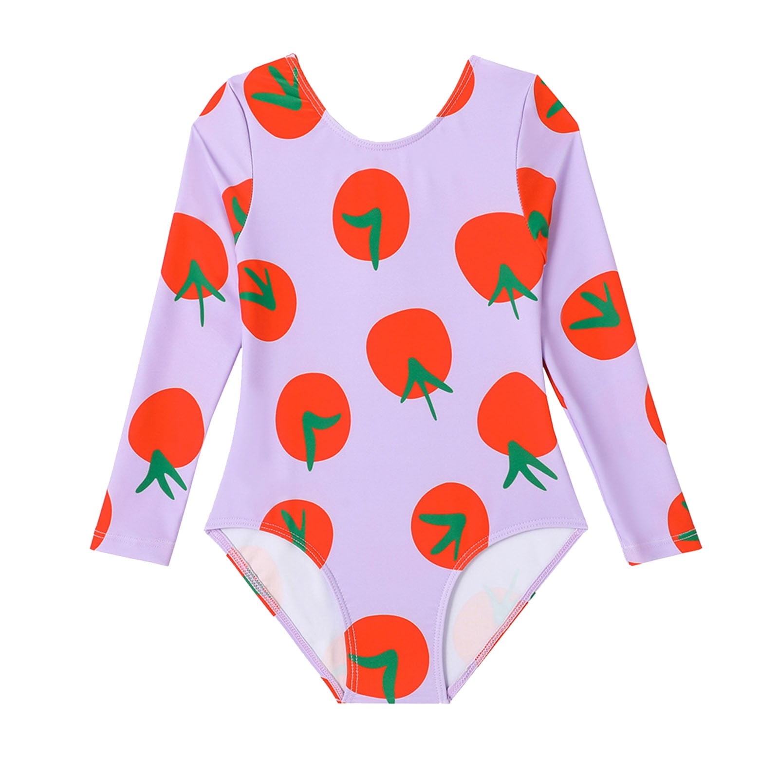 Ulitacool Girl Swimsuit 7-8 Years Swimwear Long Sleeve Bathing Suit ...