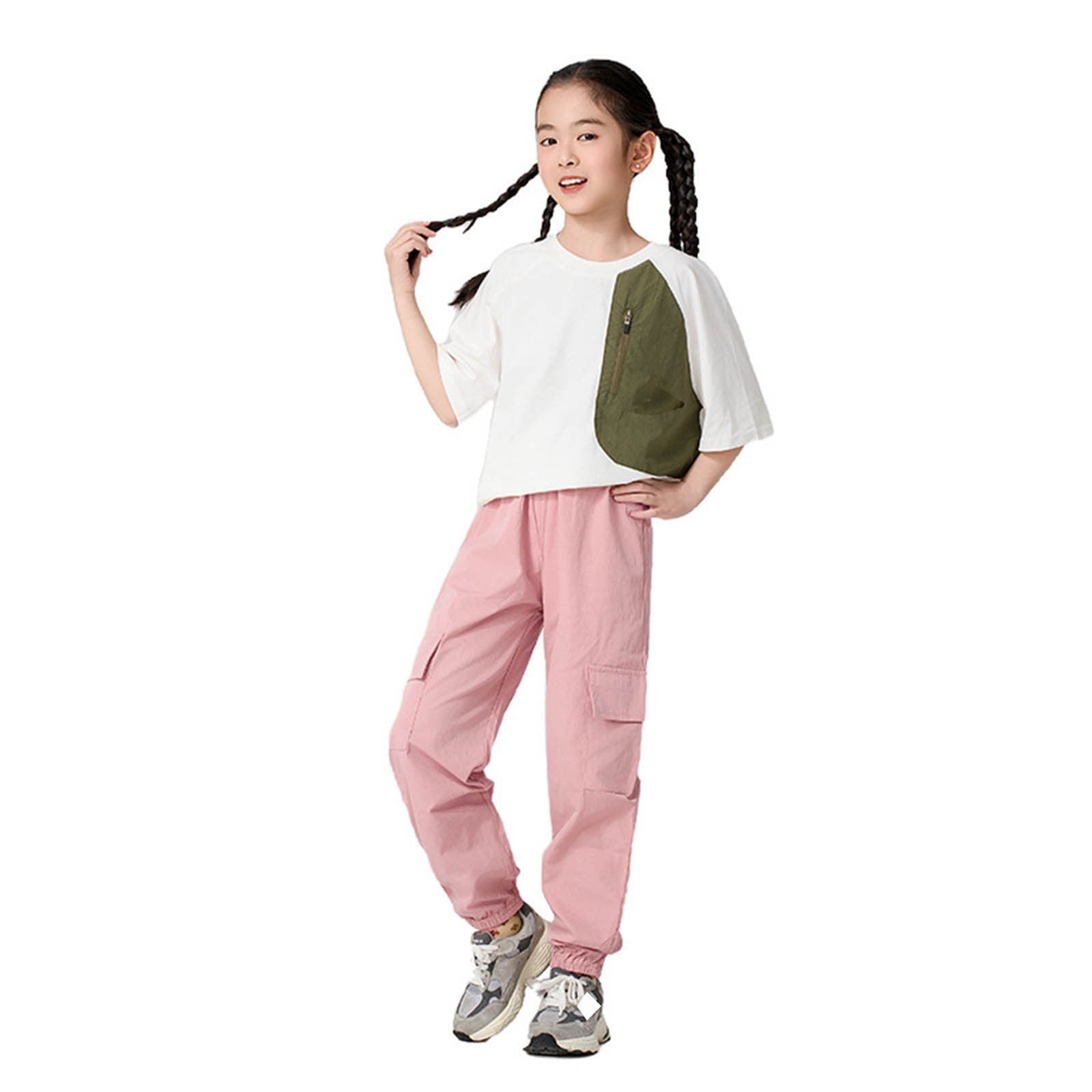 Ulitacool Girls Dress Pants 12-13 Years Cargo Pants Cargo Jogger Pants ...