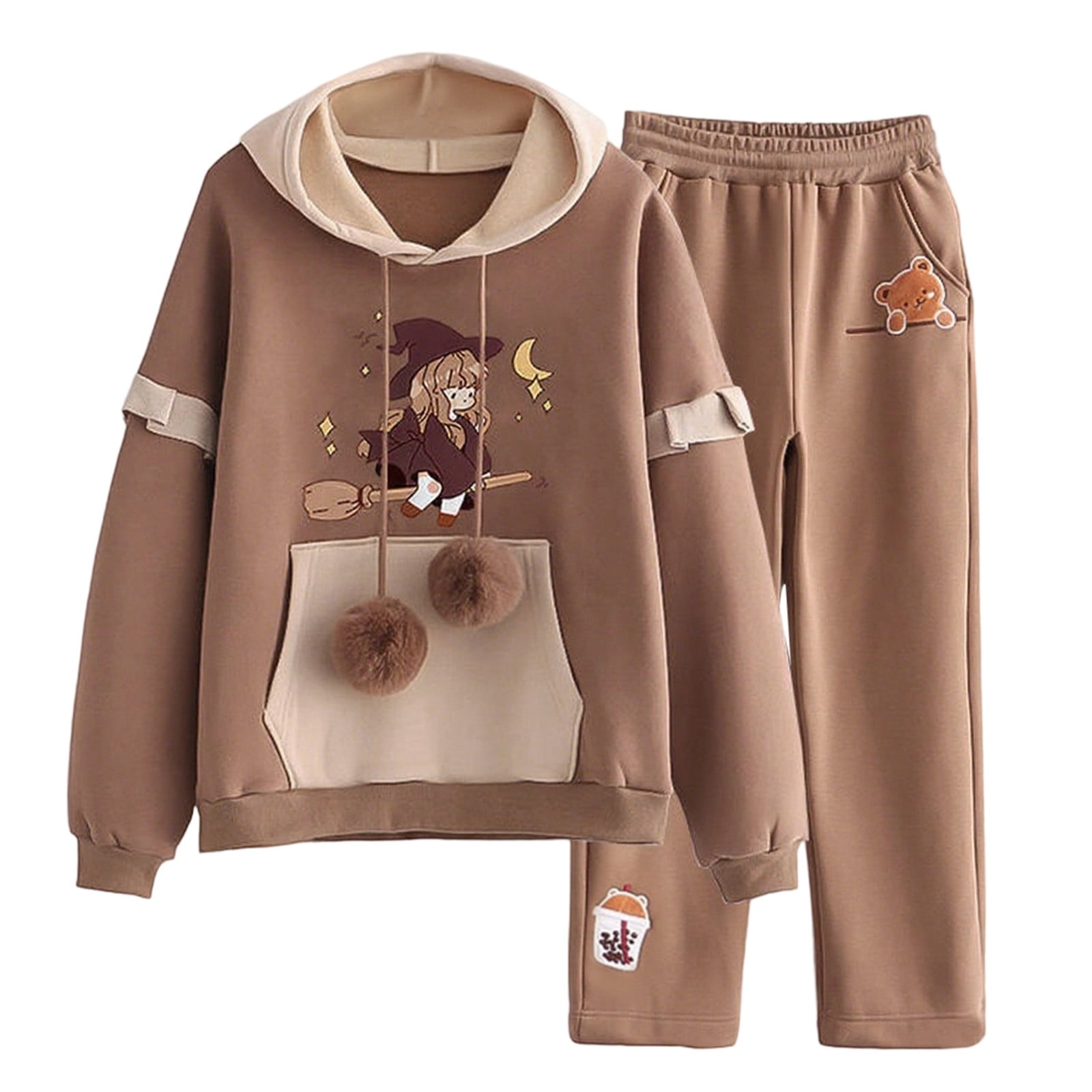 Ulitacool Girls Fall Outfits Long Sleeve Tops With Joggers Teenage ...