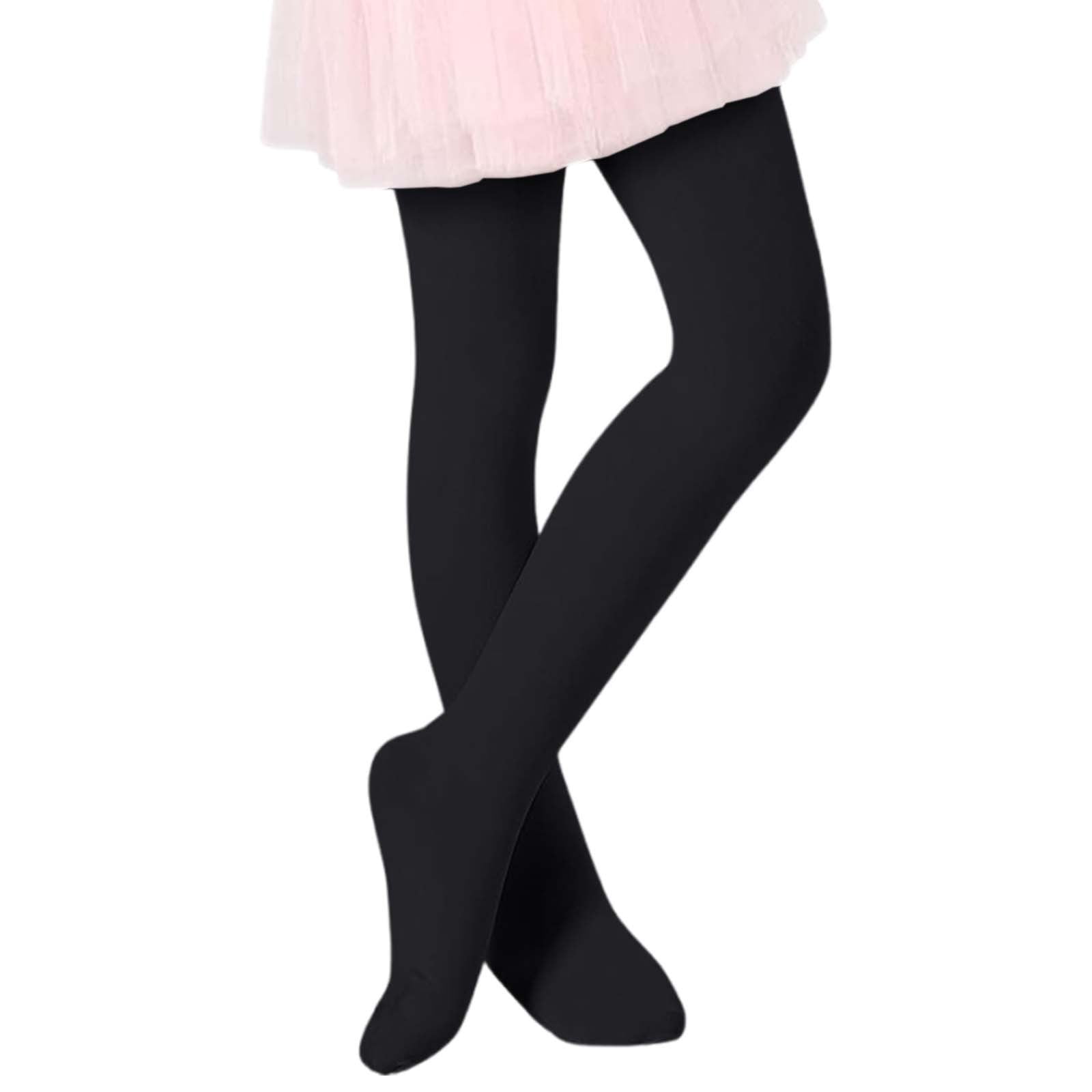 Ulitacool Girls Pants High Elastic Dance Leggings Ballerina Tights ...