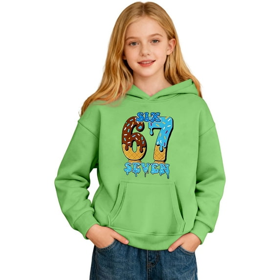 Ulitacool Girls Spring Sweatshirts Long Sleeve Ice Graphic Hooded ...
