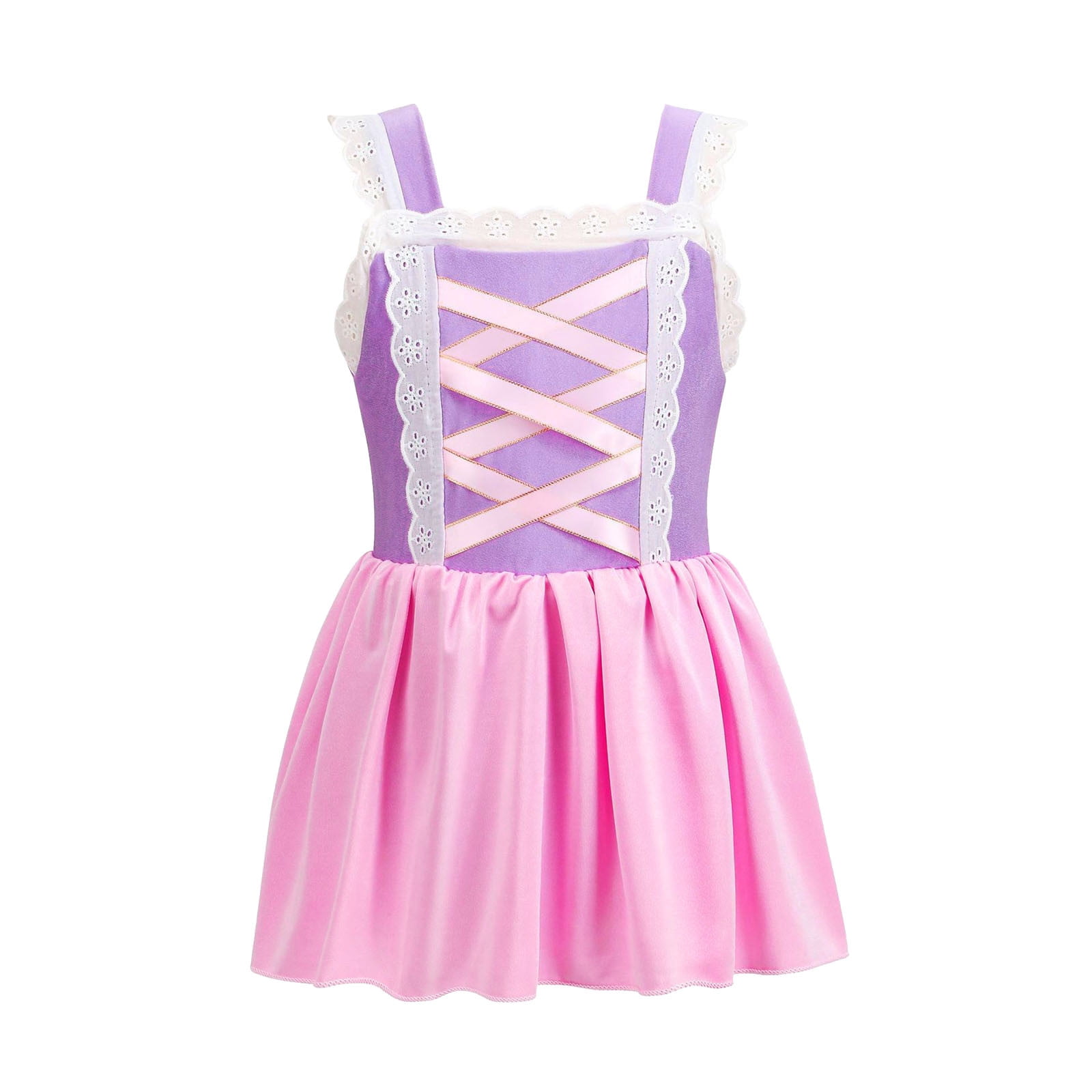 Ulitacool Girls Swimsuit 8-10 Years Swimwear Pool Elastic Rounded Neck ...