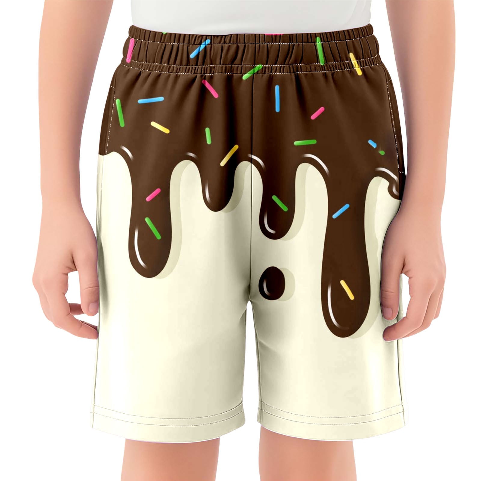 Ulitacool Kids' Swim Trunks with Ice Cream Print Quick Dry Ocean Shorts ...