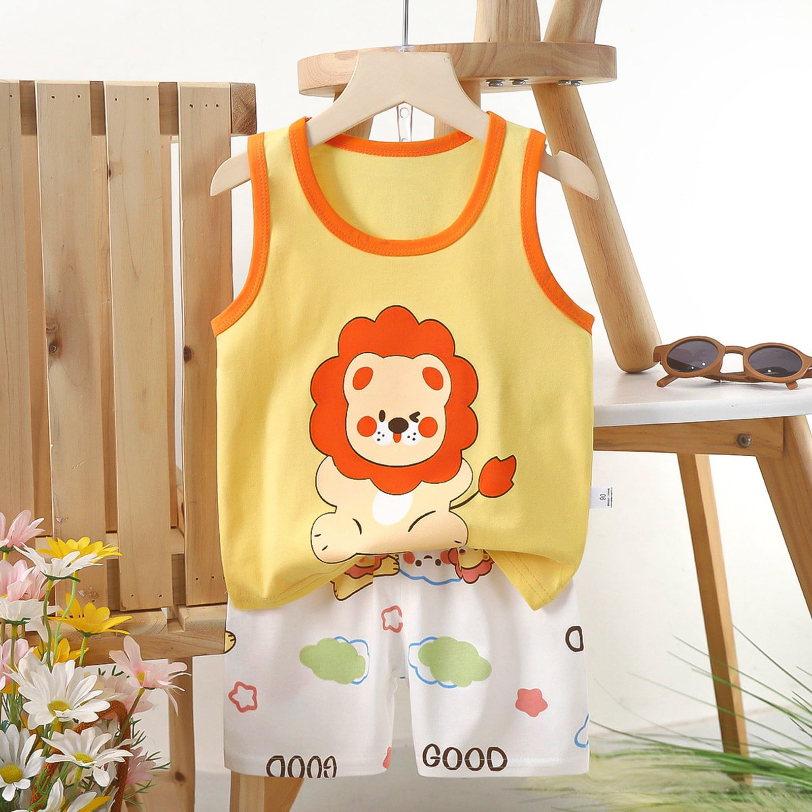 Ulitacool Photography Outfits Girl 3-4 Years Sleeveless Tank Set ...