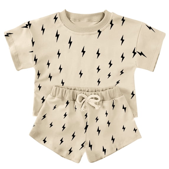 Ulitacool Teen Outfits For Boy O Neck 2 Pieces Set Short Sleeve Tops ...