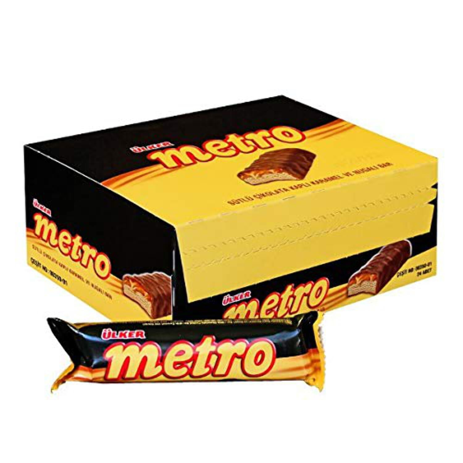 Ulker Metro Lot of 24 Milk chocolate covered caramel and nougat bar ...
