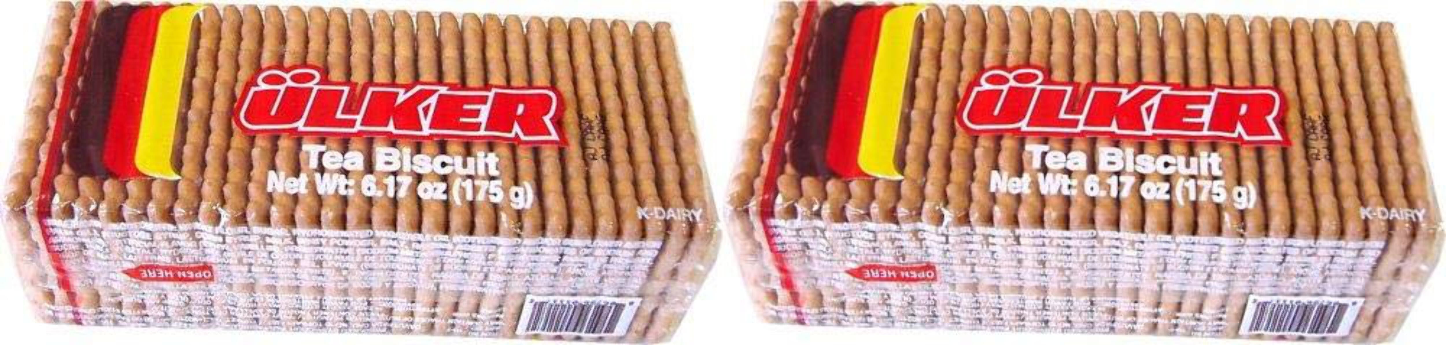 Ulker Tea Biscuits (Petit Beurre) Turkish 175 gram package Pack of 2 ...